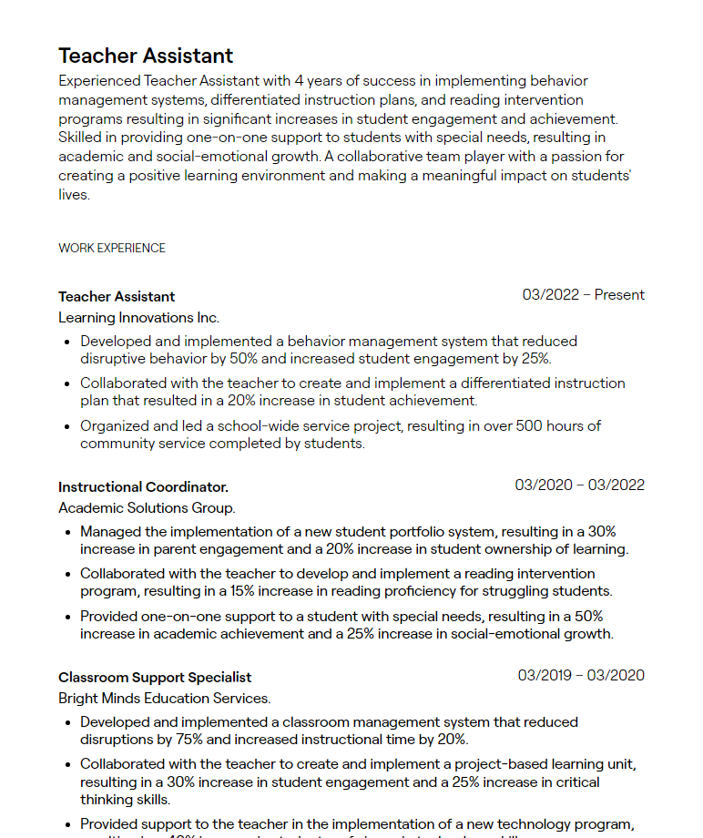 4 Substitute Teacher Resume Examples with Free Templates 4 Substitute Teacher Resume Examples with Free Templates